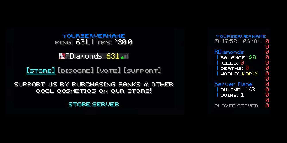 TAB Configs | Tab + Scoreboard on voxel.shop - Minecraft Configurations