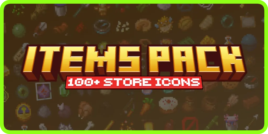 Items Pack | 100+ Store icons on voxel.shop - Minecraft Art